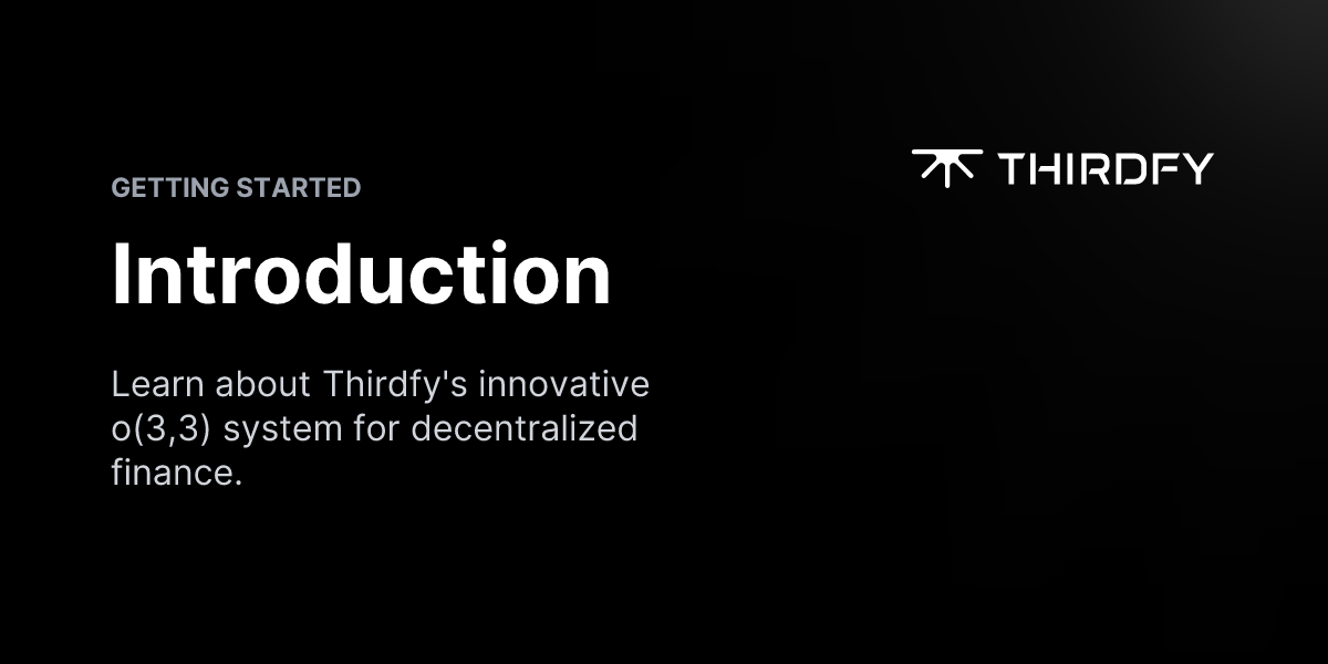 Introduction - Thirdfy Docs